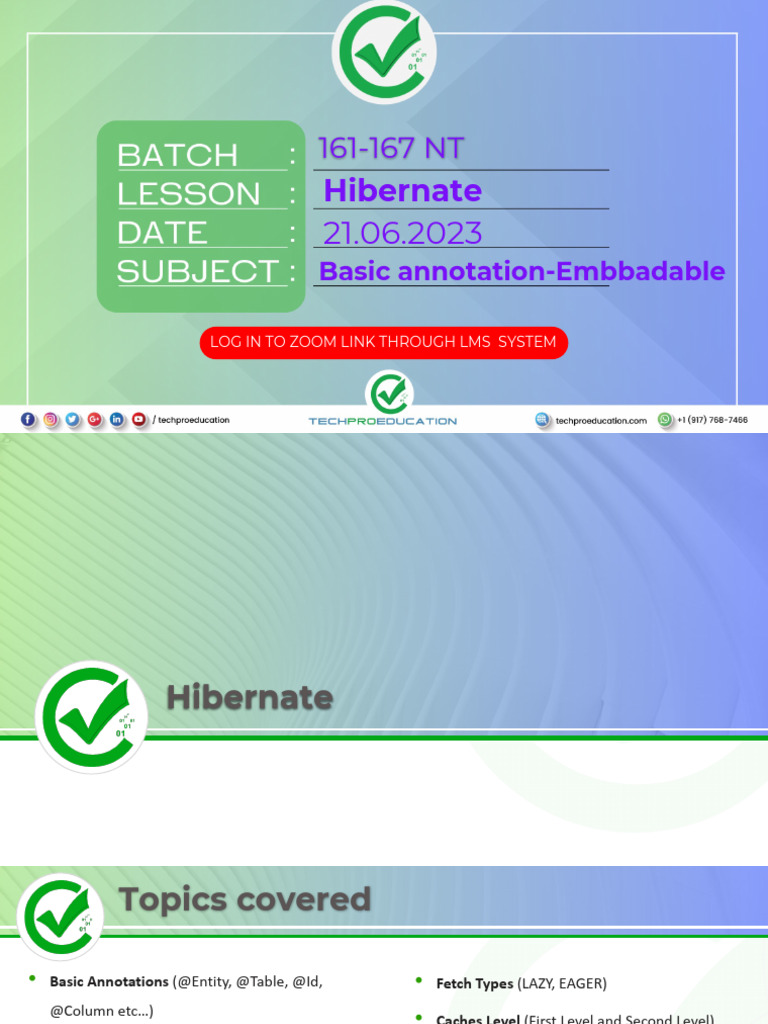 03-Hibernate Slide 2023-2 | Download Free PDF | Databases | Data Management