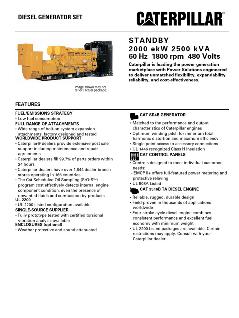 Cat 3516B | PDF | Radiator | Diesel Engine