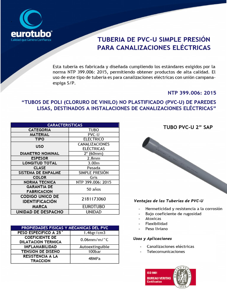 NTP 399 006 2 Sap | Descargar gratis PDF | Tubería (transporte de fluidos) | Ingeniería mecánica