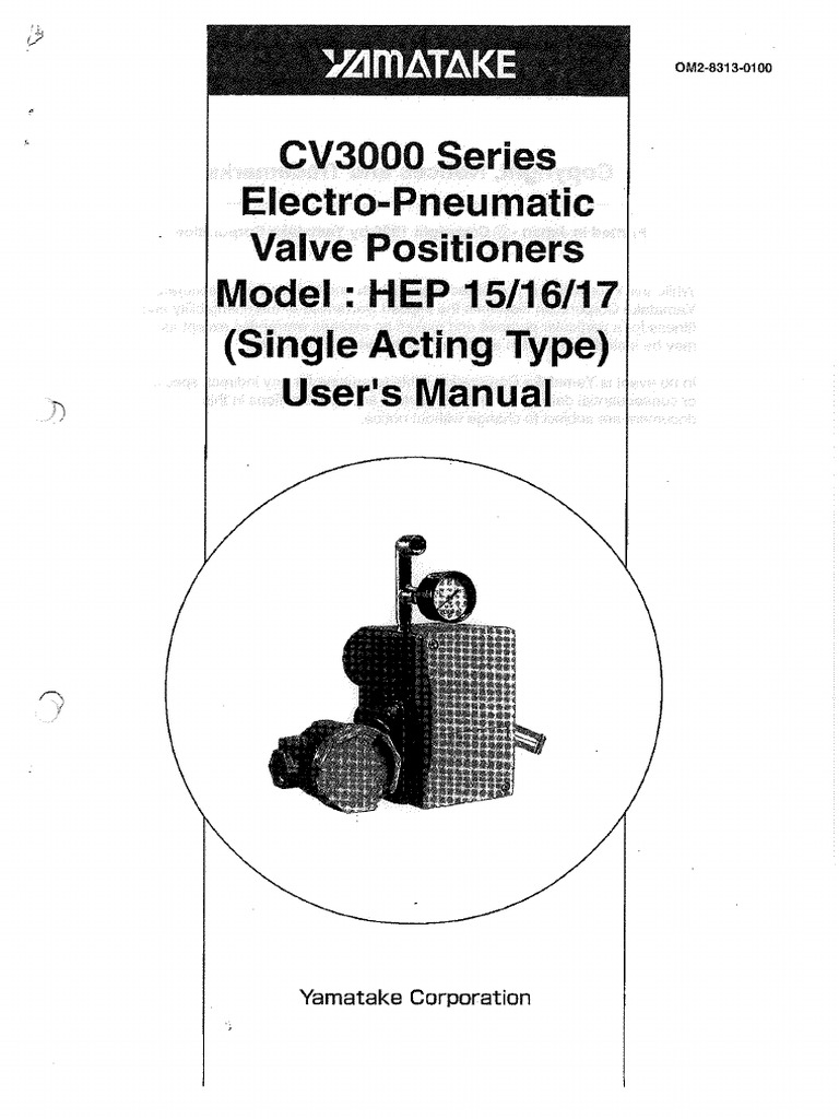 Electro-Pneumatic Valve Positioner Manual | PDF