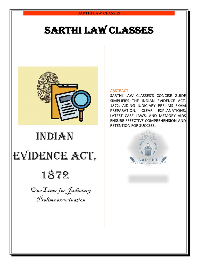 Evidence Act, 1872 | PDF | Confession (Law) | Evidence (Law)
