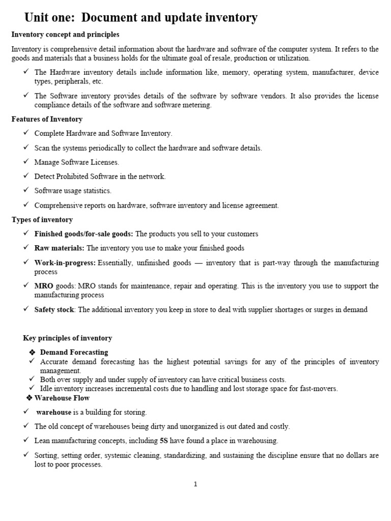 Maintain Equipment and Software Inventory and Documentation TB Prnted ...