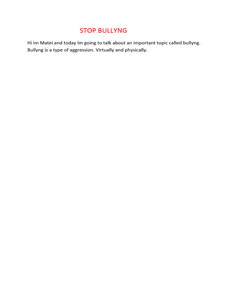 Understanding and Stopping Bullying | PDF
