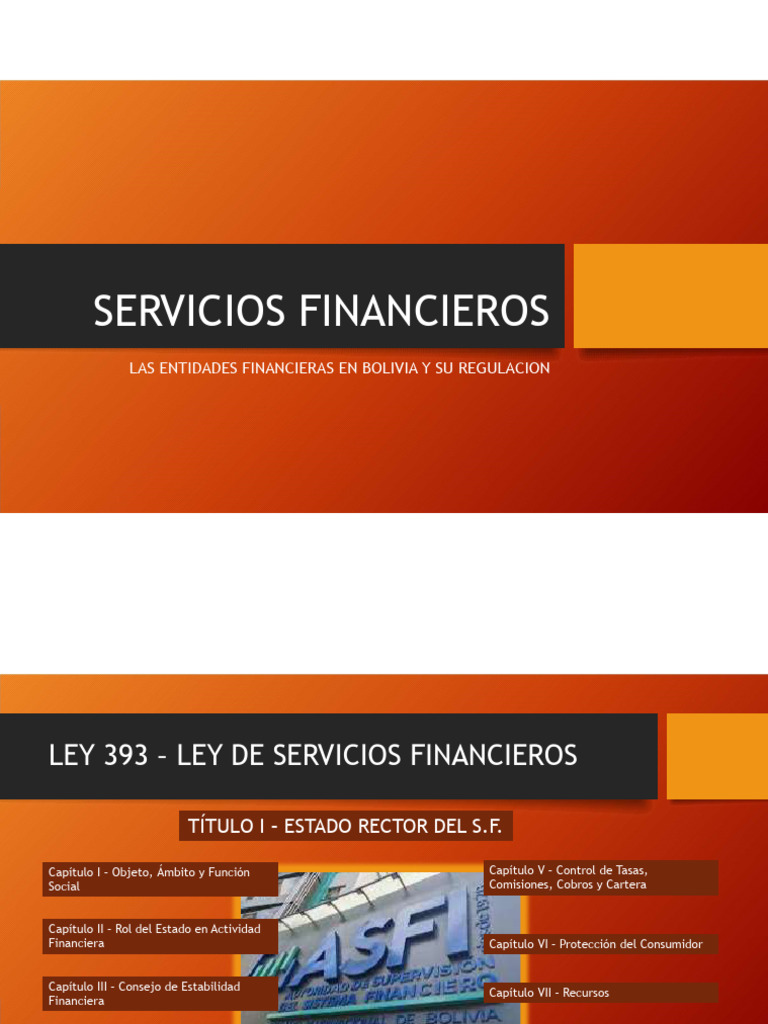 Regulación de Servicios Financieros en Bolivia | PDF | Bancos ...