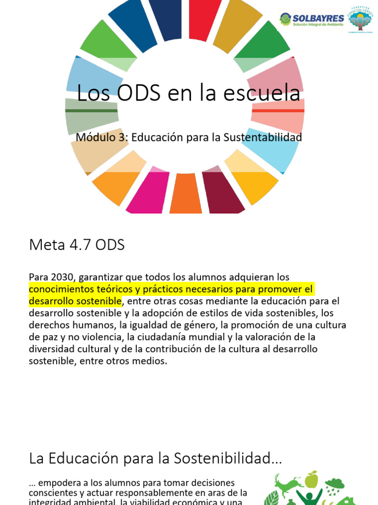 Ods Módulo 3 | PDF | Sustentabilidad | Desarrollo sostenible