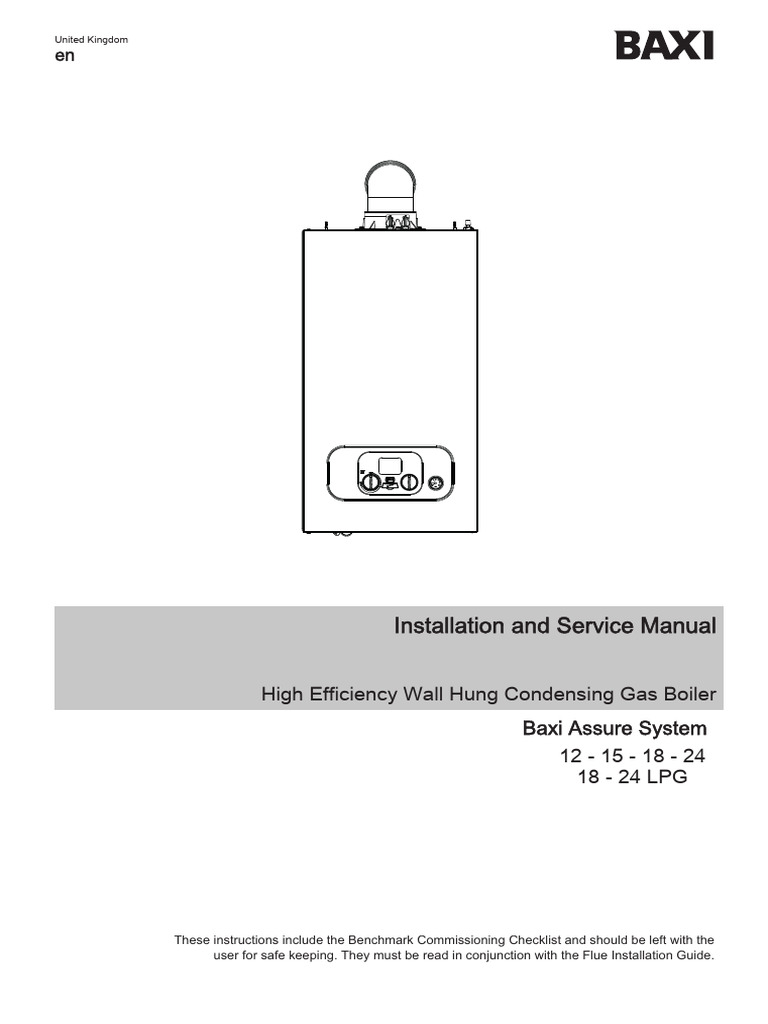 Baxi Assure System Installation and Service Manual | PDF | Safety