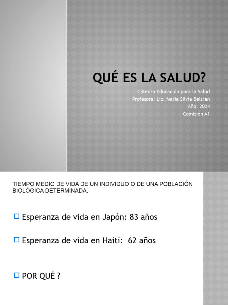 Clase 1 Que Es La Salud. Este | Descargar gratis PDF | Asistencia ...