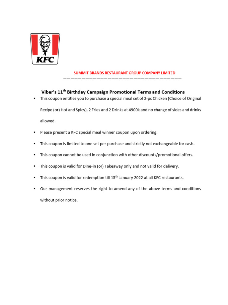 Terms and Conditions | PDF | Cooking, Food & Wine