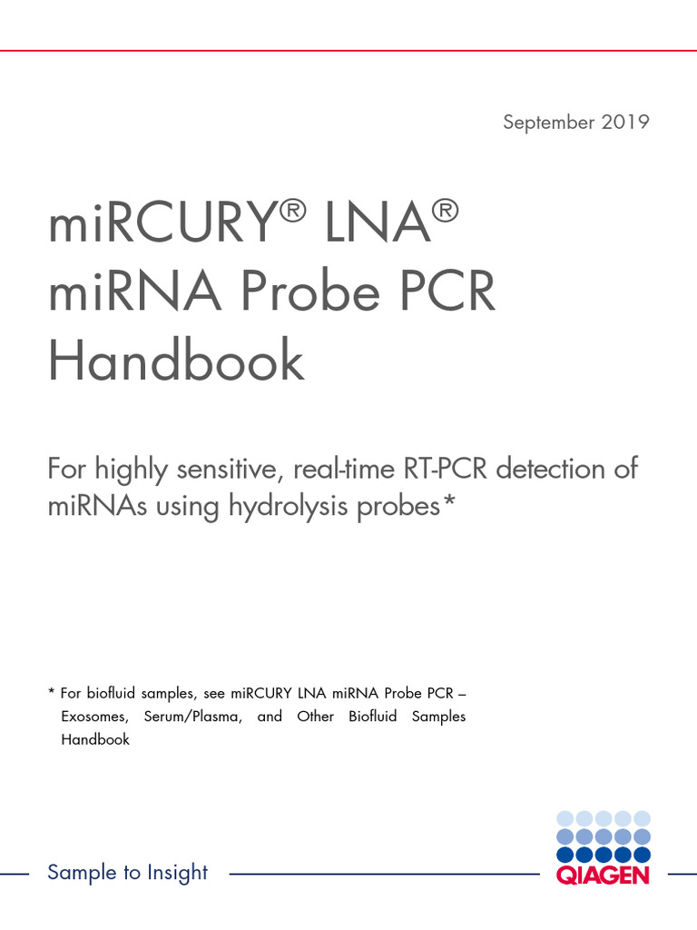 HB-2624-001 - HB - miRC - LNA - miRNA - Probe PCR - 0919 - WW | PDF ...