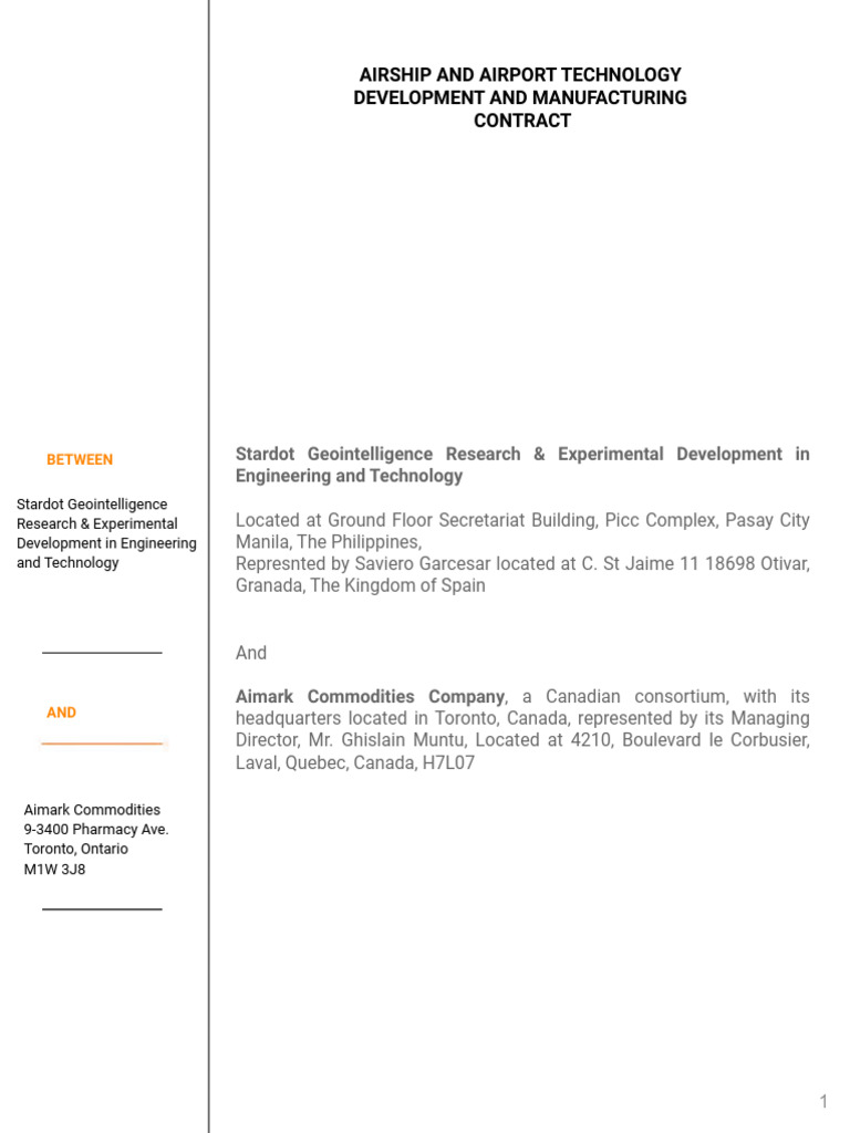 Airship Technology Development Contract | PDF | Indemnity | Liability ...