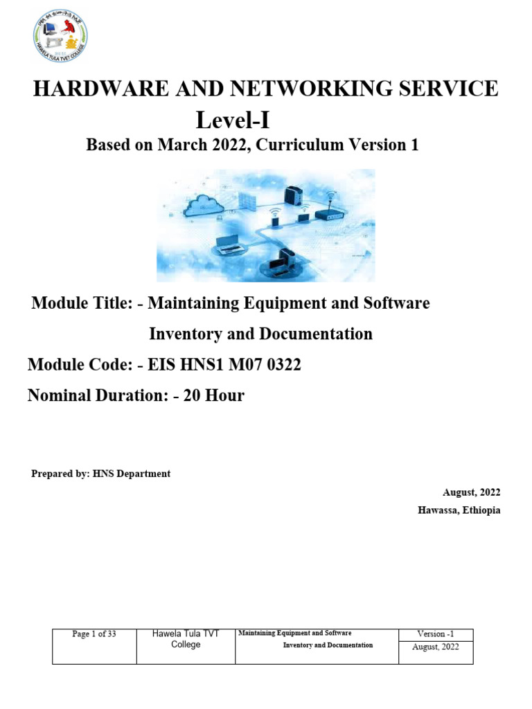 Maintain Equipment and Software Inventory and Documentation | PDF | Computer Hardware | Inventory