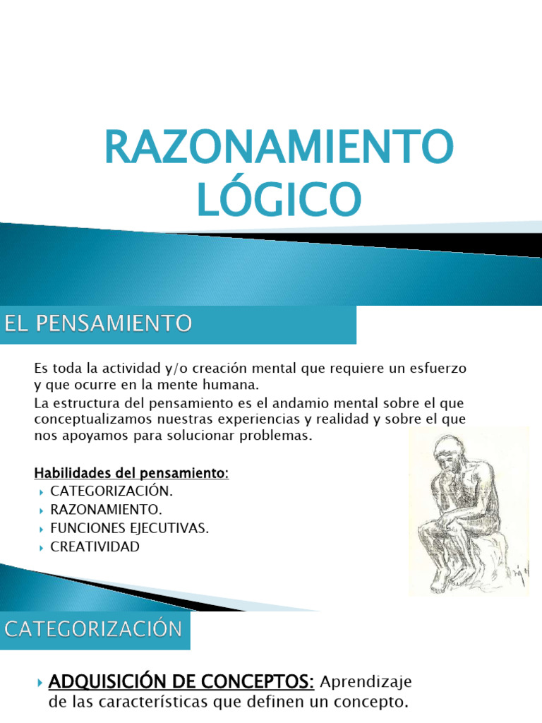 Razonamiento Lógico | PDF | Pensamiento | Concepto
