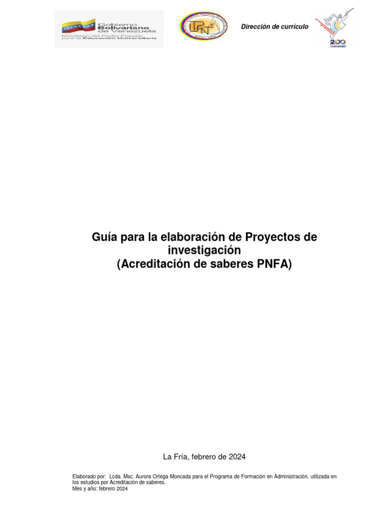 Guía para Portada de Proyectos de Investigación | PDF | Plan de estudios
