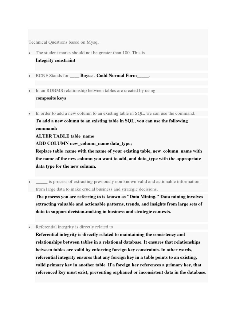 MySQL Basics for Students | PDF | Databases | Relational Database