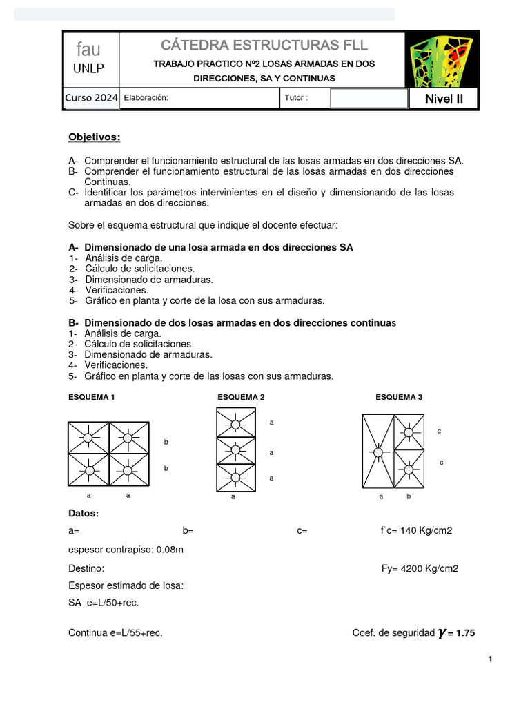 Ejercicio a Resolver Losas Cruzadas | PDF