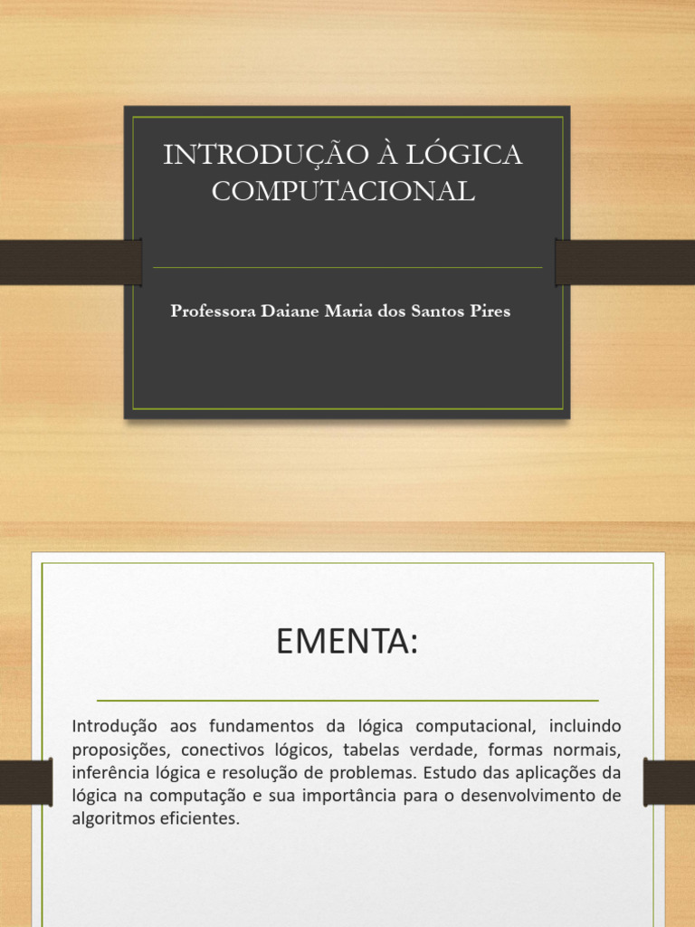 INTRODUÇÃO À LÓGICA COMPUTACIONAL - Atualizado | PDF | Lógica | Argumento