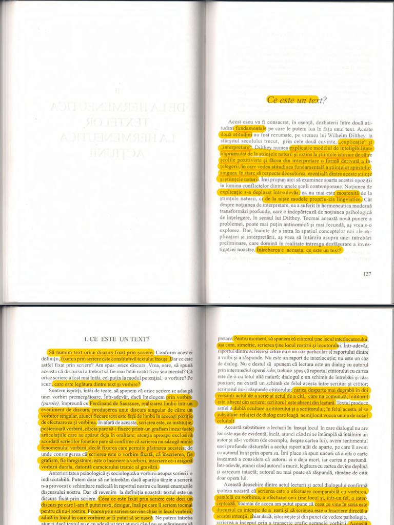 P. Ricoeur - Ce Este Un Text | PDF