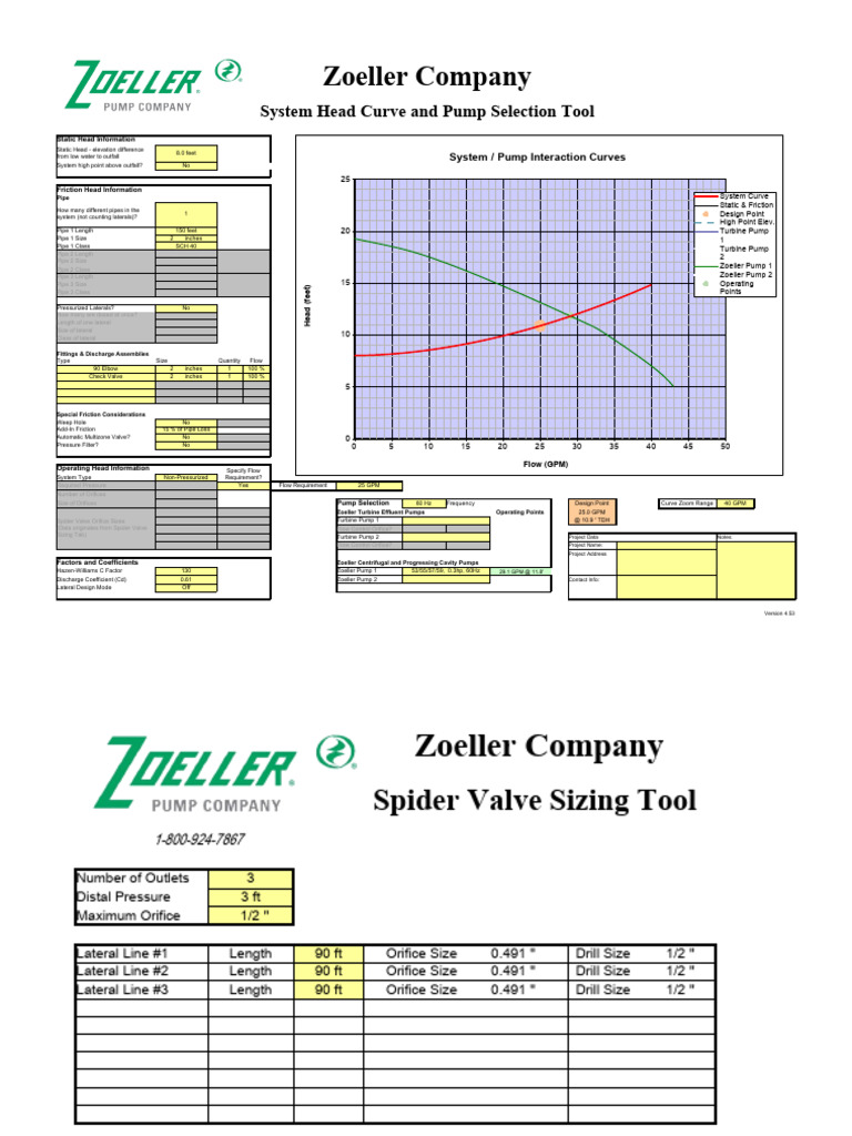 Zoeller Curve Generator V4 53 | PDF | Pump | Pipe (Fluid Conveyance)