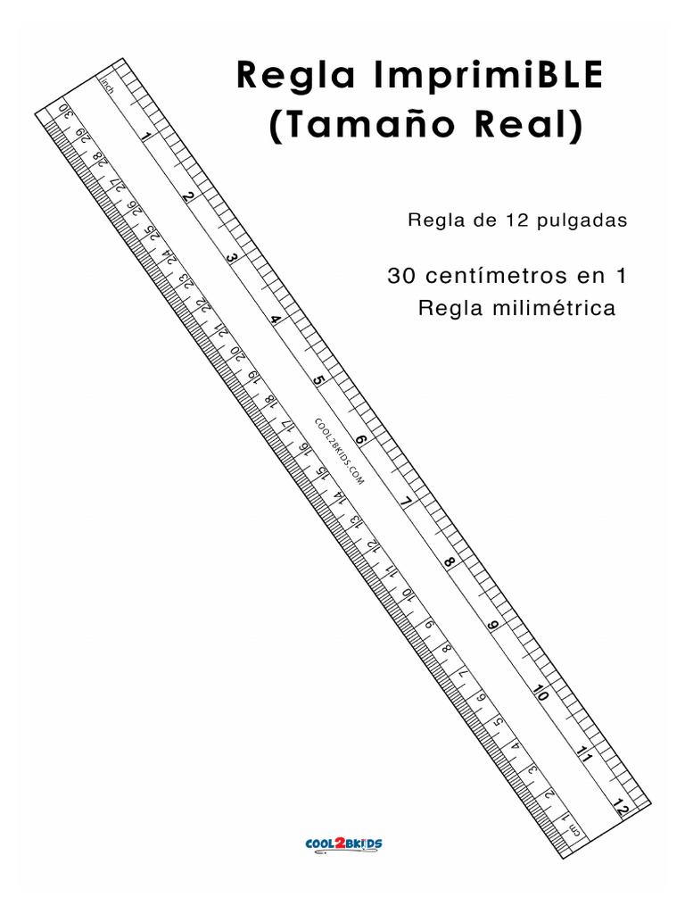 Regla para Imprimir | PDF