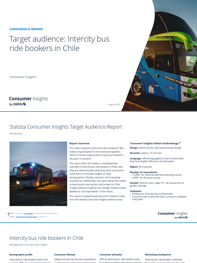 Study - Id126787 - Intercity Bus Ride Bookers in Chile | PDF | Cost Of Living | Survey Methodology