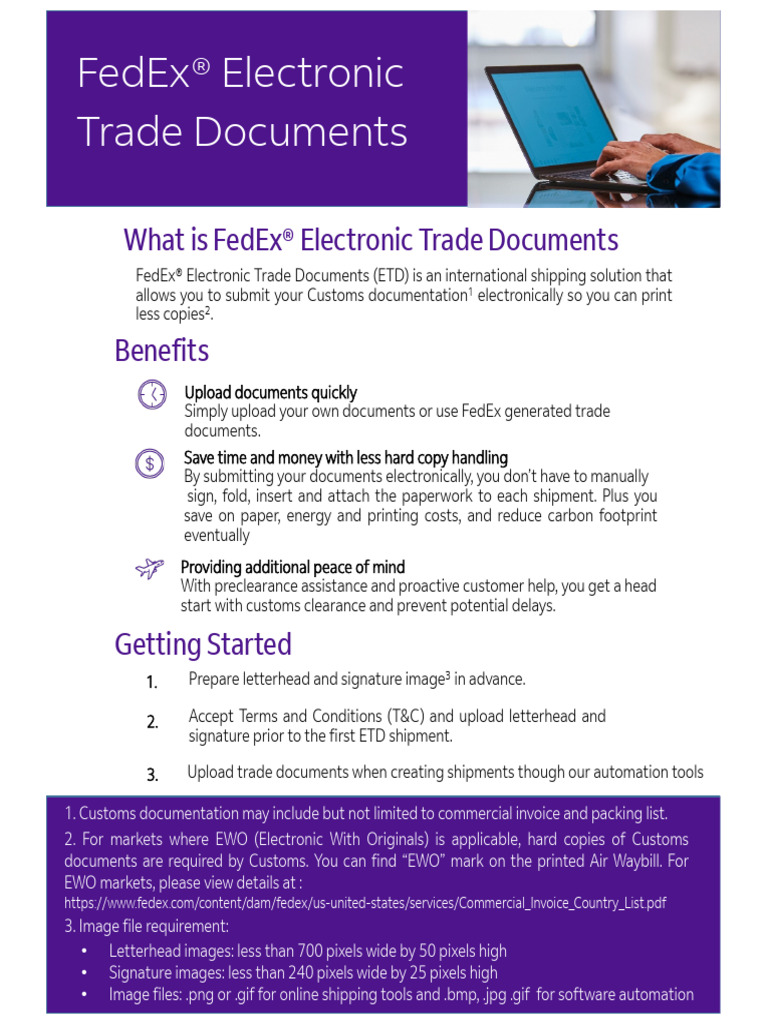 Fedex Online Etd Guide en Za | PDF | Pro Forma | Invoice