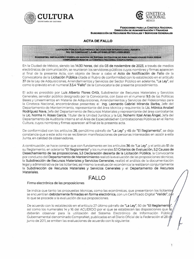 Acta de Fallo Lpi 335 Ficine | PDF
