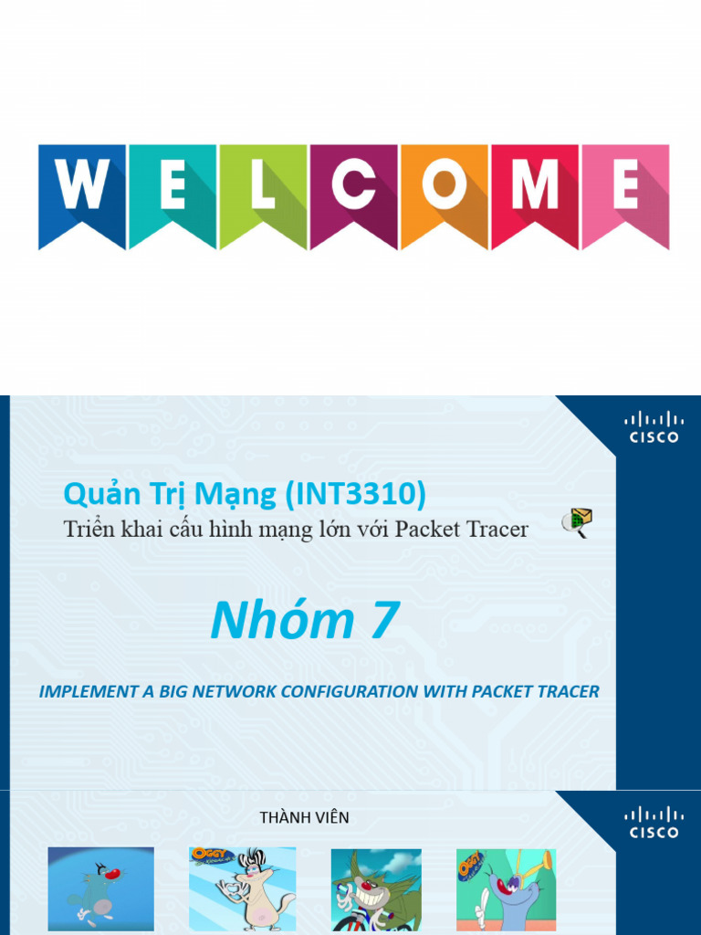 Nhóm7_implement a Big Network Configuration With Packet Tracer | PDF