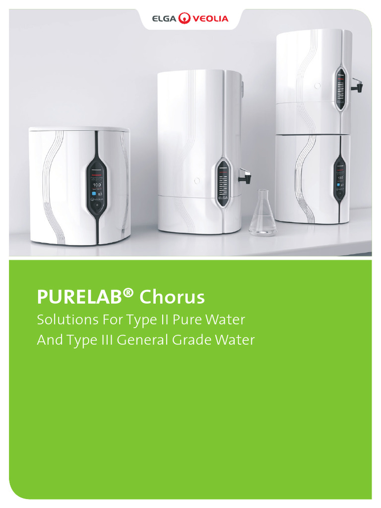 ELGA CHORUS Specification Sheet | PDF | Water Purification | Water