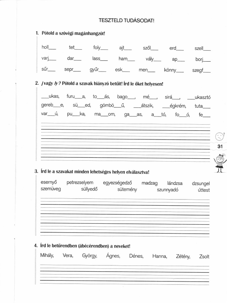 Oszt. Év Eleji Nyelvtan | PDF