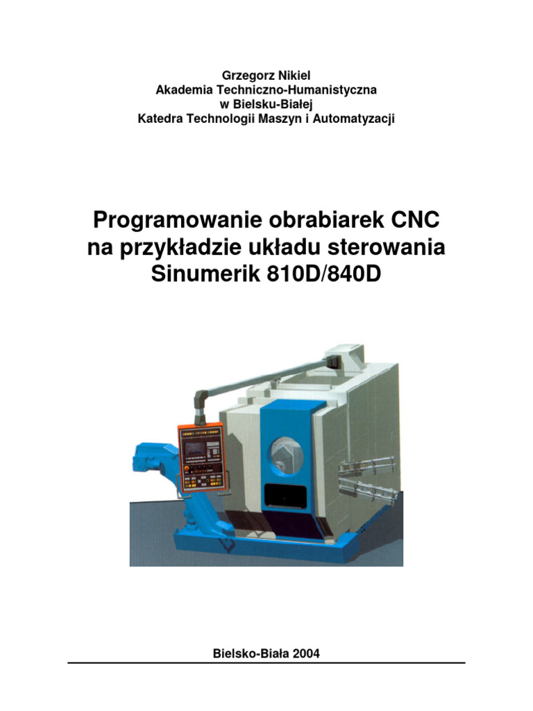 Grzegorz Nikiel - Programowanie Obrabiarek CNC | PDF