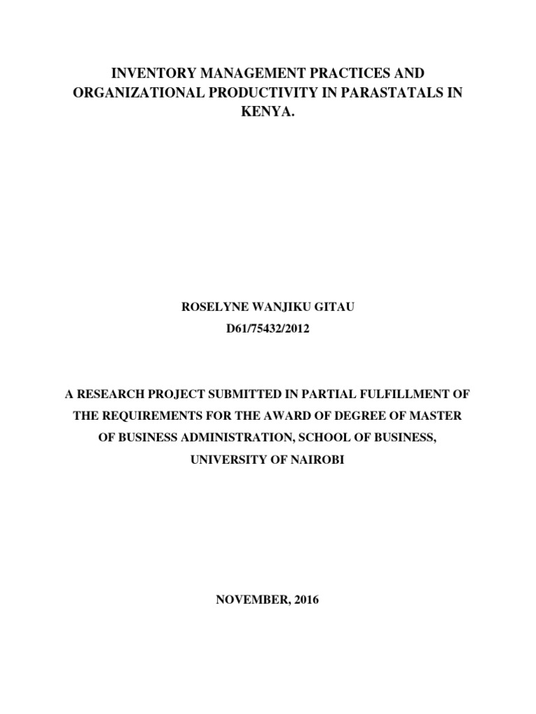 ABC MODEL BILJANA Roselyne Gitau Final Project | PDF | Inventory | Lean Manufacturing