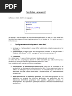 Cours Langage C - Resume | PDF | C (Langage de programmation) | Structure de contrôle