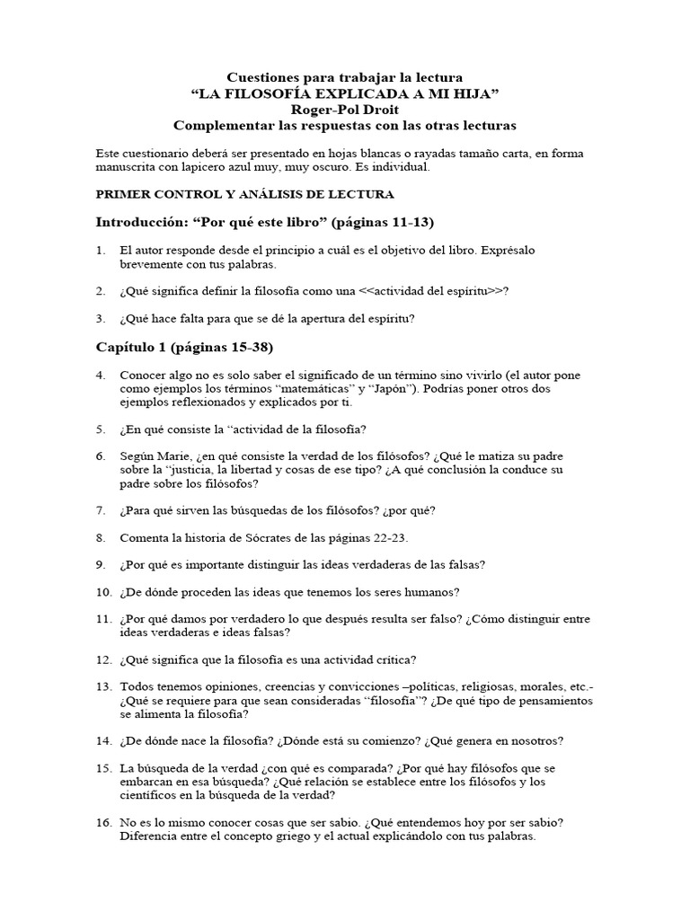 Primer Control Lectura-1 | PDF