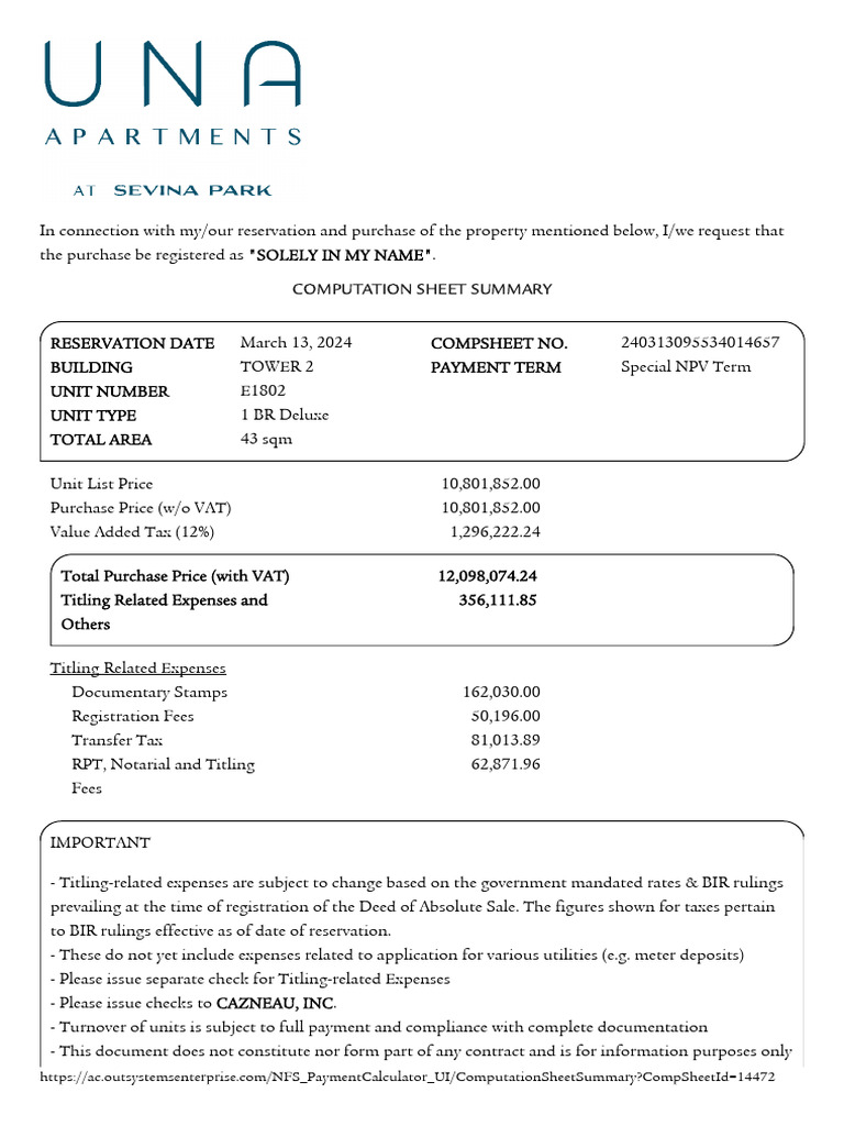 Computation Sheet | Download Free PDF | Taxes | Payments