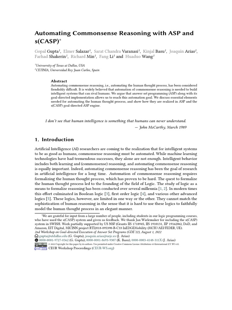 csr-scasp | Download Free PDF | Reason | Inference