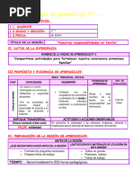 Sesion D1 PS Responsabilidades en Familia | PDF | Evaluación | Salón de clases