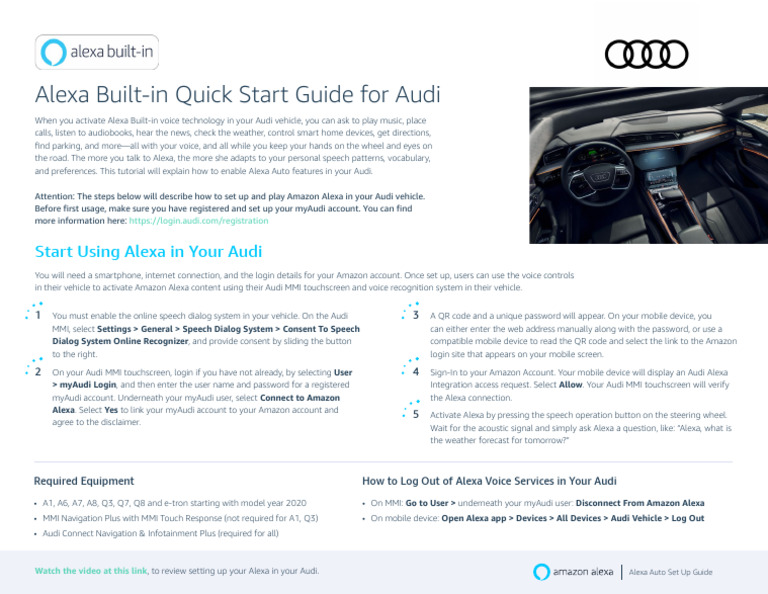 Alexa Auto Manufacturers Set Up Guide Audieng | Download Free PDF ...