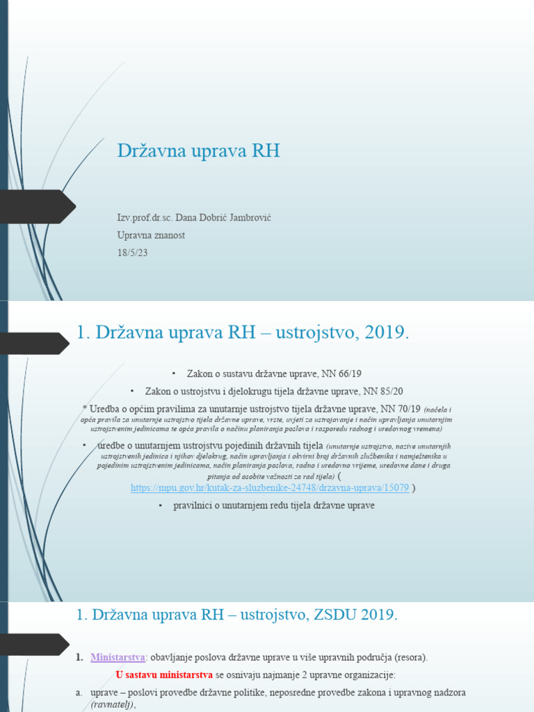 23državna Uprava RH | PDF