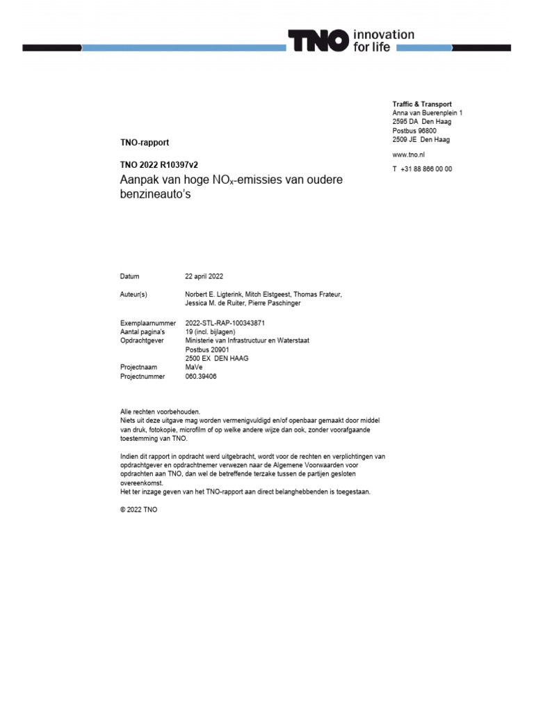 Tno 2022 R10397 | PDF