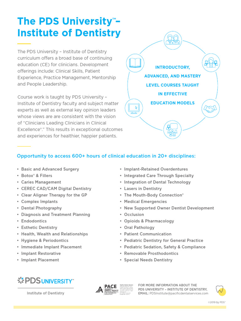 PDS_University_Brochure | Download Free PDF | Dentistry | Dental Implant