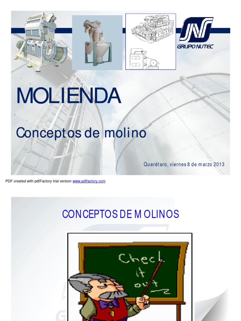 Tema 3 Conceptos de Molinos | PDF | Molino (molienda) | Cantidades fisicas
