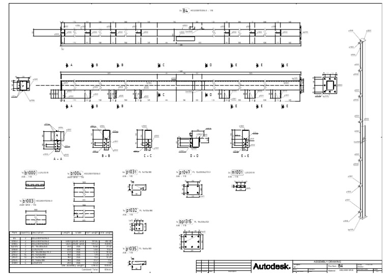 Sheet 004 Assembly B4 - A1.dwg-A1 Advance Steel | PDF | Wheeled Vehicles