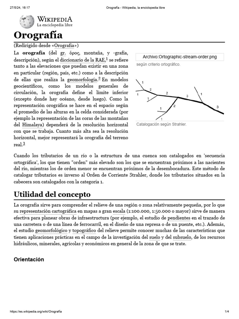 Definición y efectos de la orografía | PDF | Geomorfología | Geografía ...