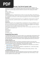 Schengen Visa Cover Letter Guide | PDF | Travel Visa | International Law