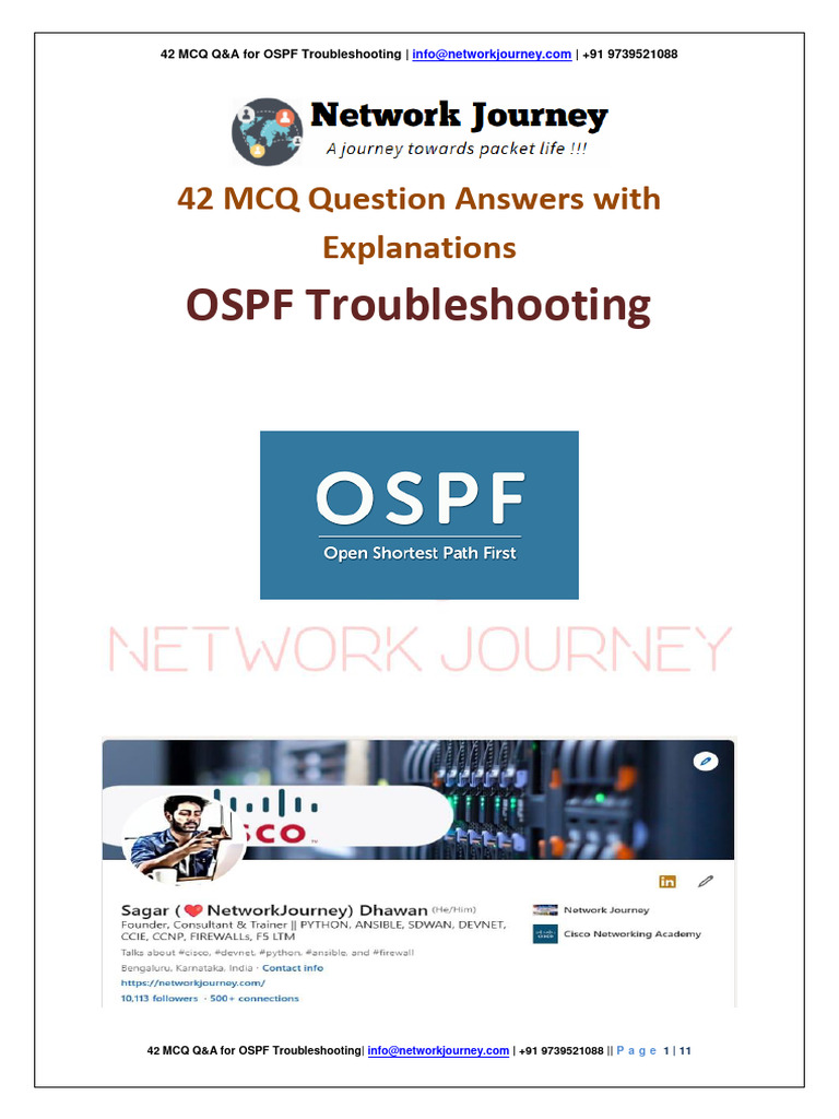 OSPF Troubleshooting | PDF | Network Protocols | Computer Networking