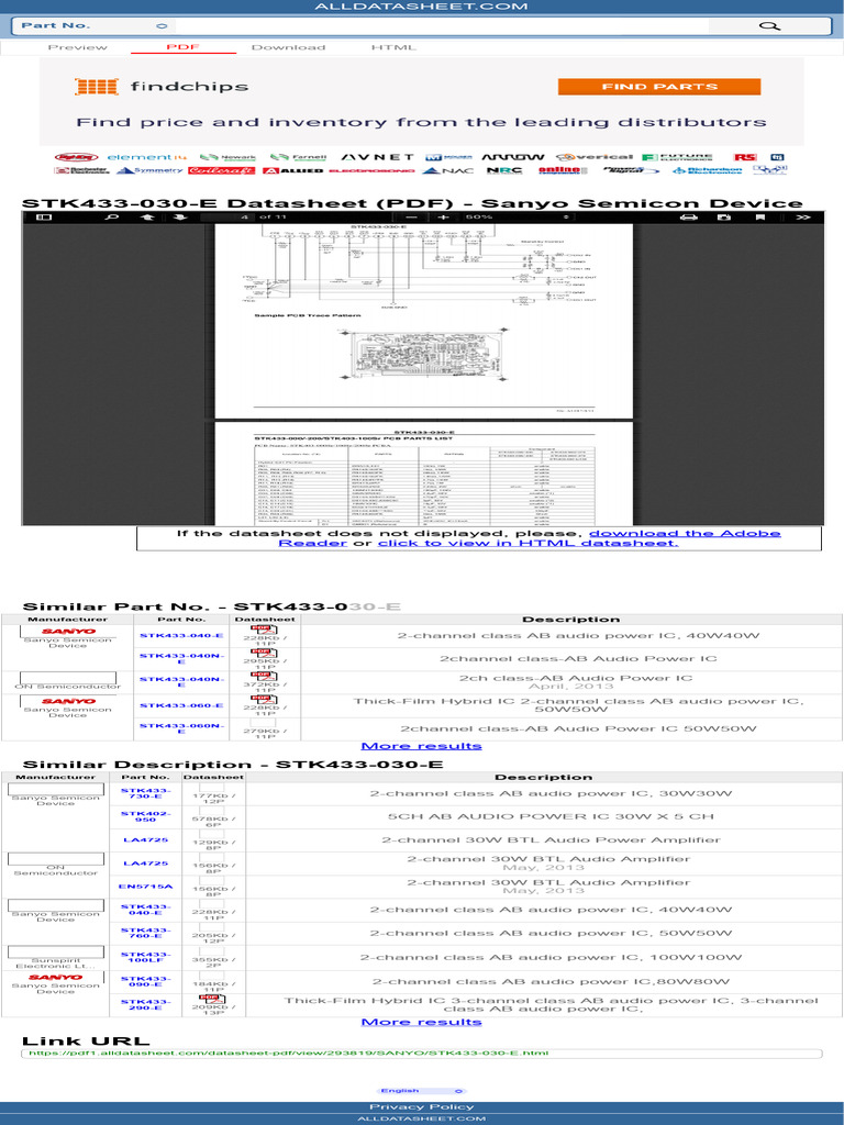 STK433-030-E PDF, STK433-030-E Description, STK43 | PDF ...