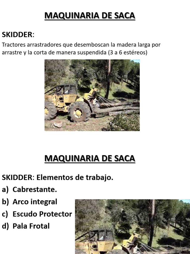 Maquinaria de Saca Actualizado | PDF | Tractor | Eje