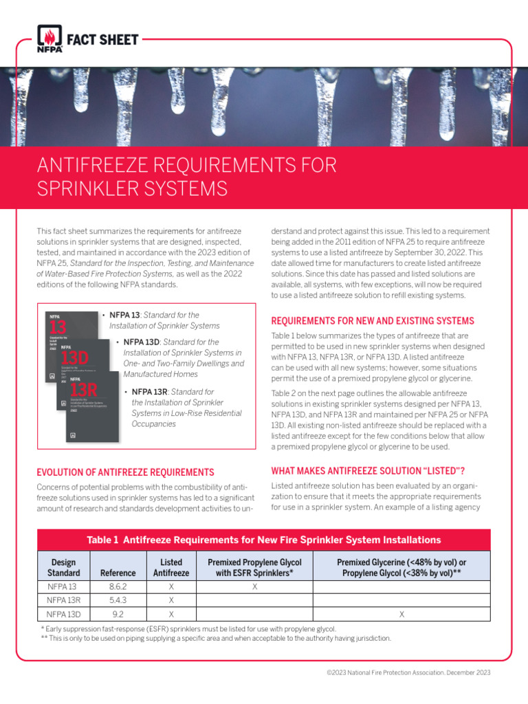 2425051342-Antifreeze Fact Sheet | PDF | Fire Sprinkler System ...