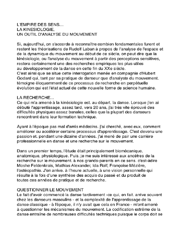 hubert godard o império dos sentidos | PDF