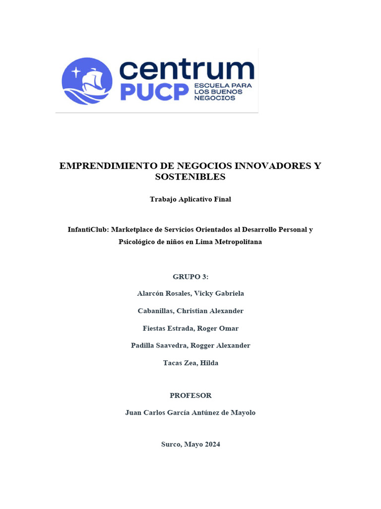 Emprendimiento de Negocios Innovadores y Sostenibles | PDF | Marketing | Business